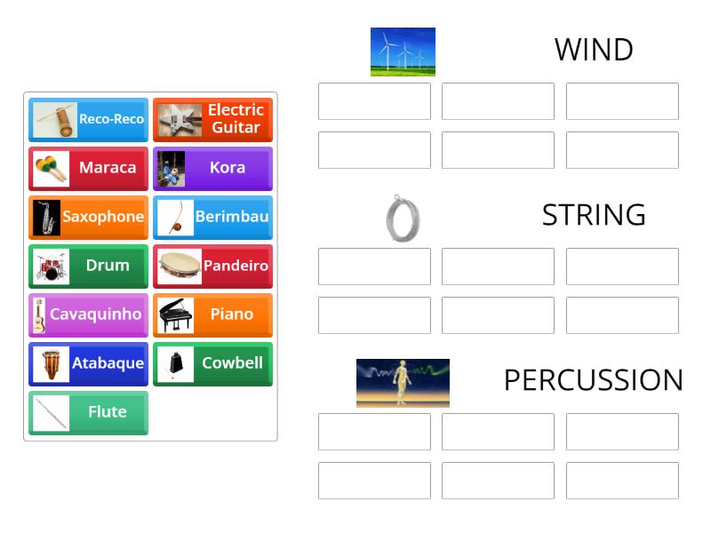 Classify the Instruments - Group sort