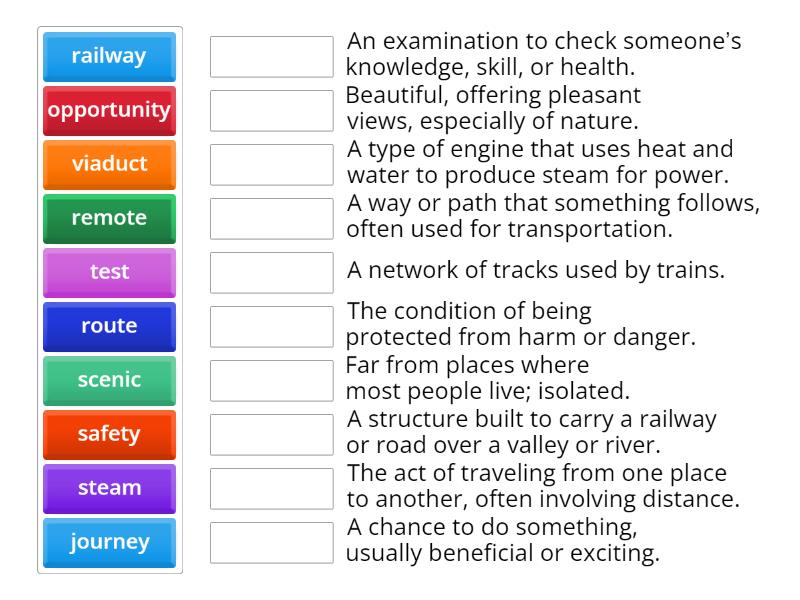 Harry Potter Train (exercise 1) - Match up