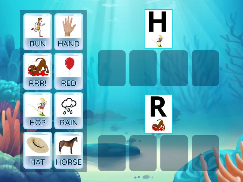 Phonics H and R - Group sort