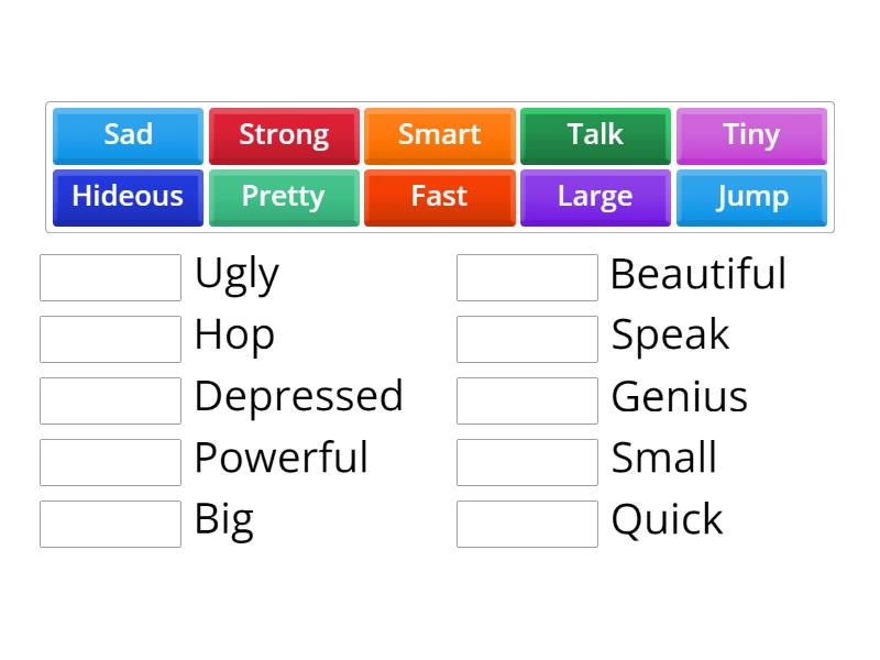 Synonyms - Match up