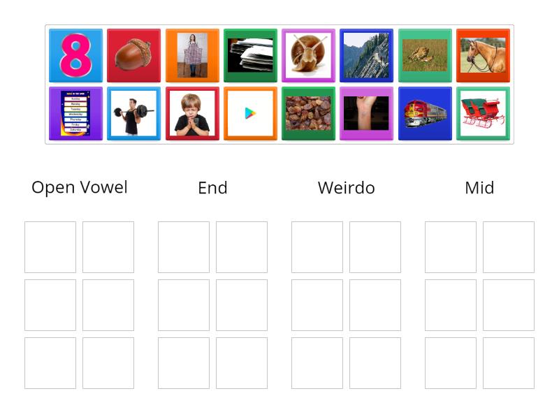 Long A Picture Sort - Group sort