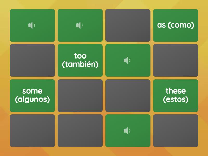 2G Power Words Set 1 - Memory - Matching pairs