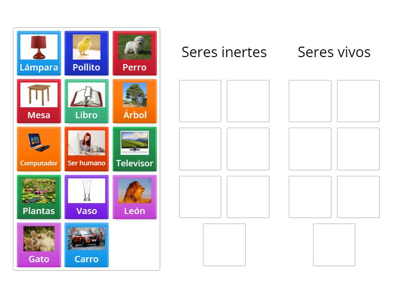 Seres vivos e inertes - Group sort