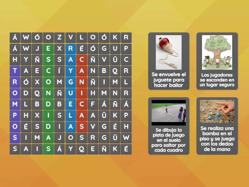 JUEGOS TRADICIONALES DEL ECUADOR - Wordsearch