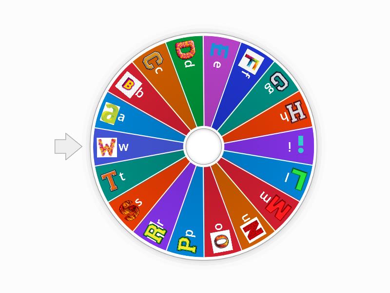 alphabet - Spin the wheel