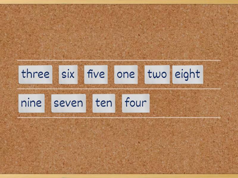 numbers order - Unjumble