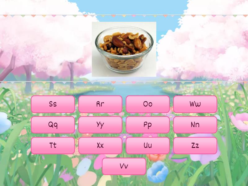 Phonics - beginning sounds Nn-Zz - Find the match