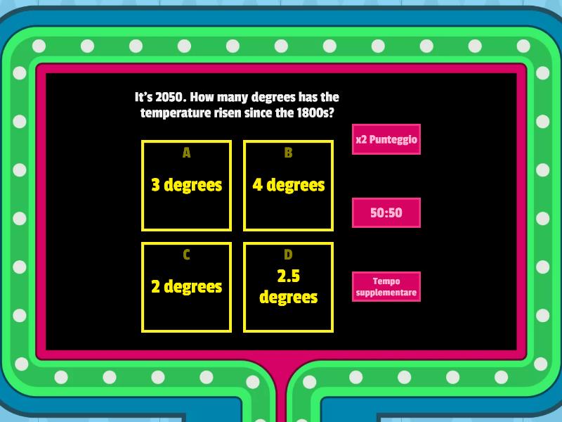 What Earth in 2050 could look like - Gameshow quiz
