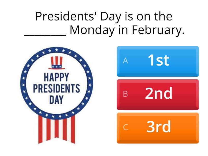Presidents' Day - Quiz