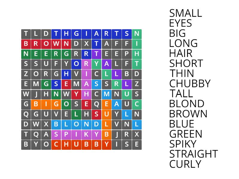APPEARANCE - Wordsearch