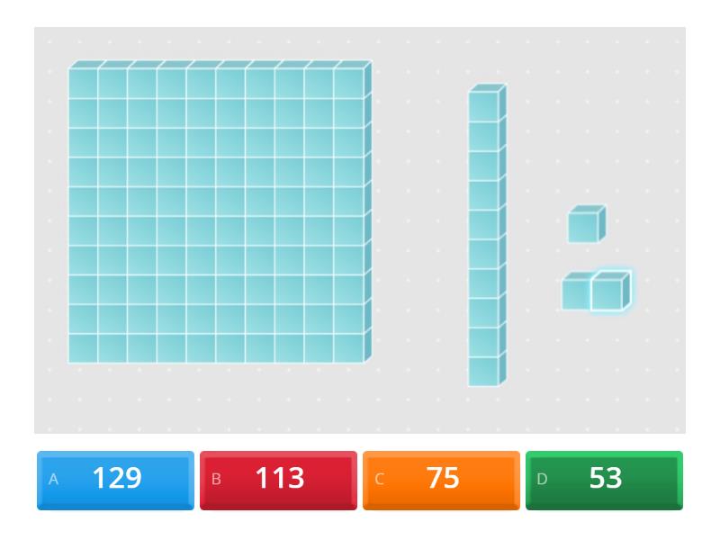 Représenter les nombres à 1000 - Cuestionario