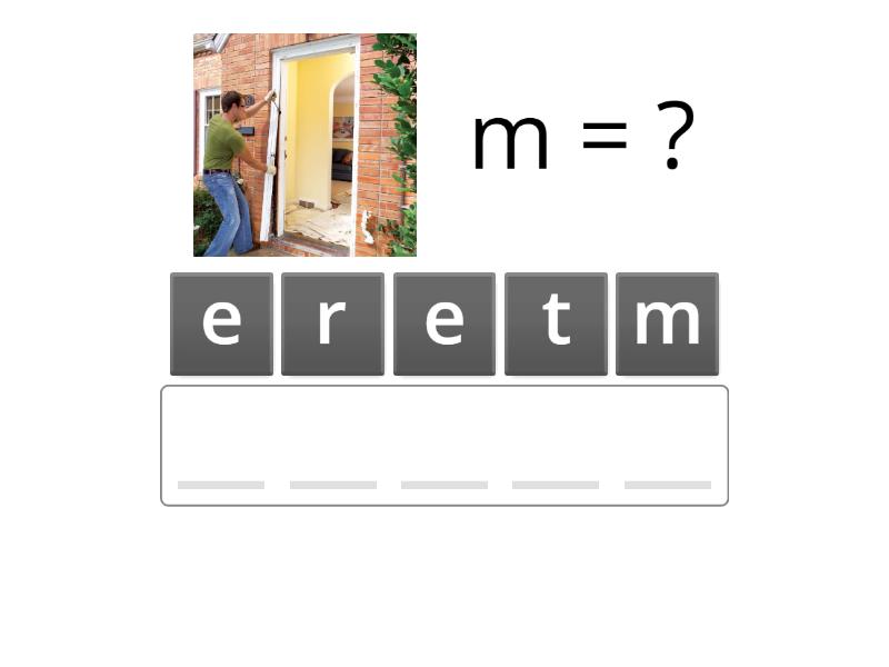 4B Ch.7 Metric units - Anagram