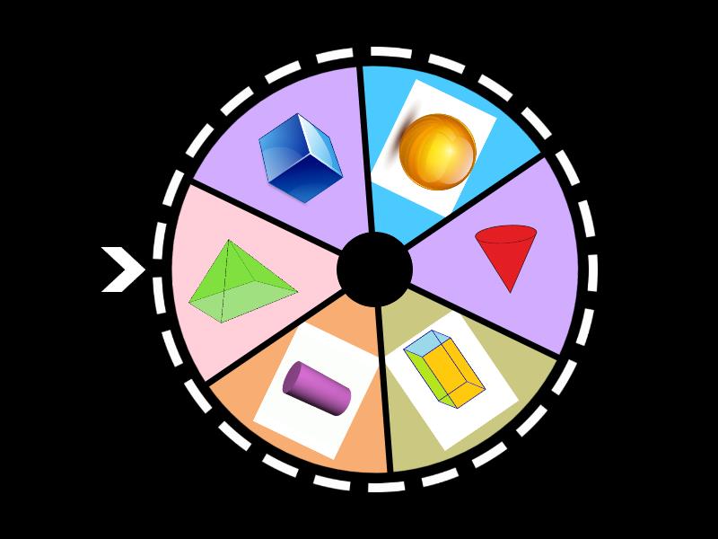 Naming the 3D shapes - Spin the wheel