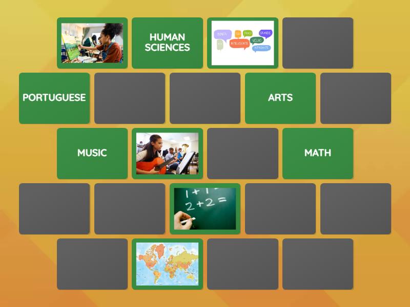 School Subjects - Matching pairs