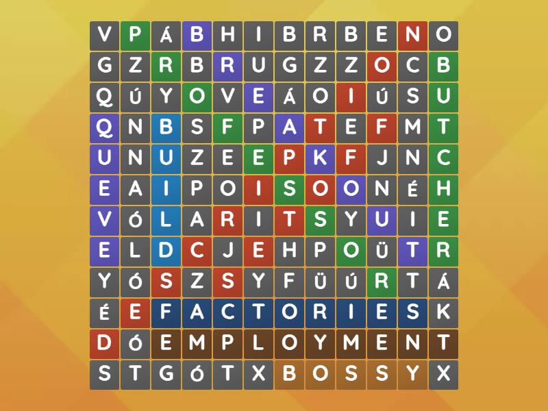 Soup of letters English 1C - Wordsearch