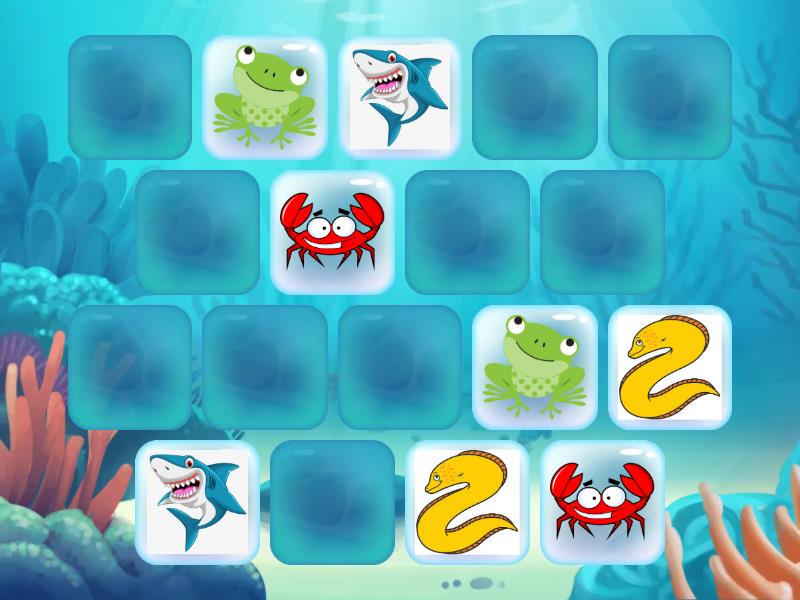 Sea Animals Memory game - Parejas
