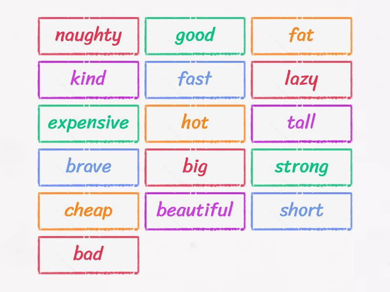 comparatives -superlatives - Flip tiles