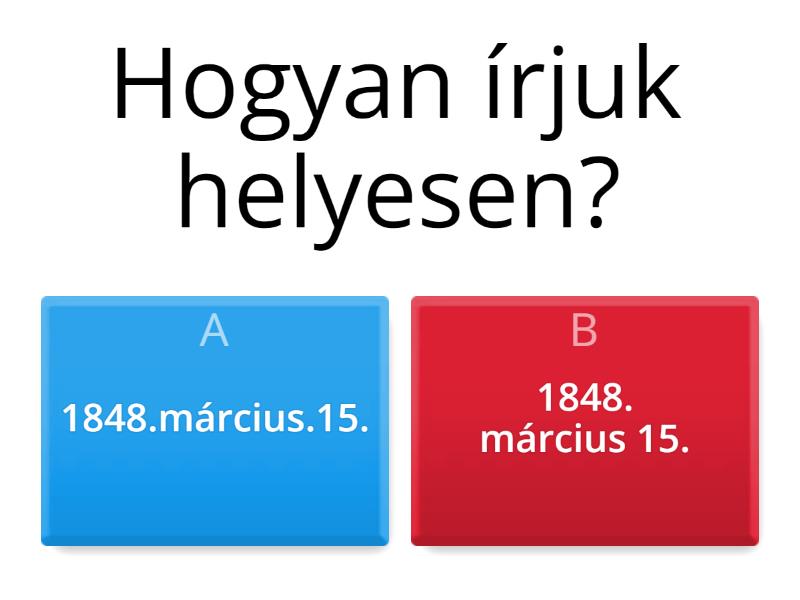 Melyik a helyes? - Quiz