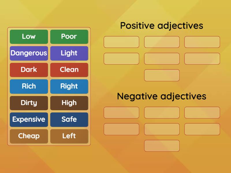 Adjectives 2B - Group sort
