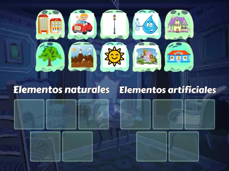 Los elementos naturales y artificiales - Group sort