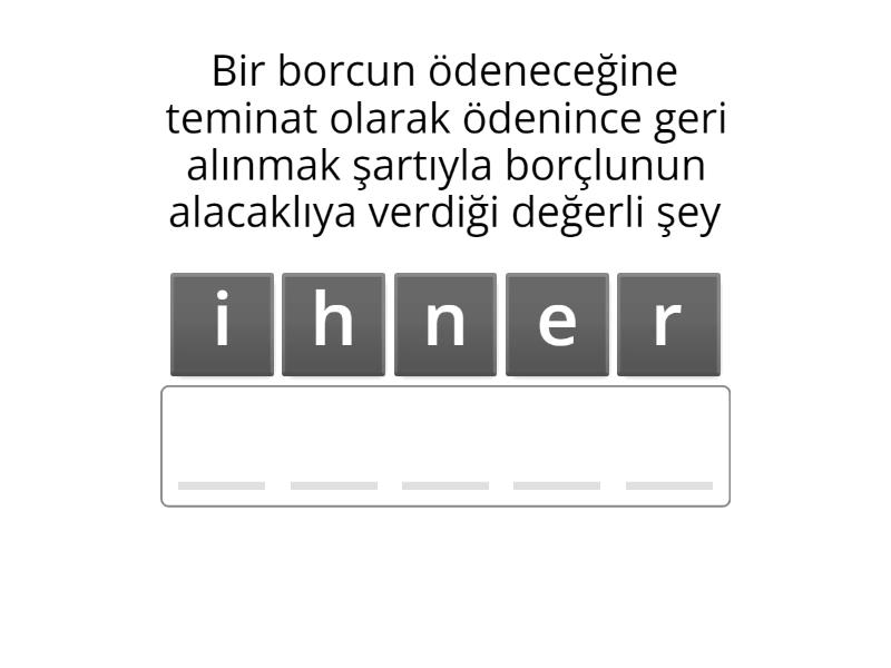 kelime bulmaca - Anagram
