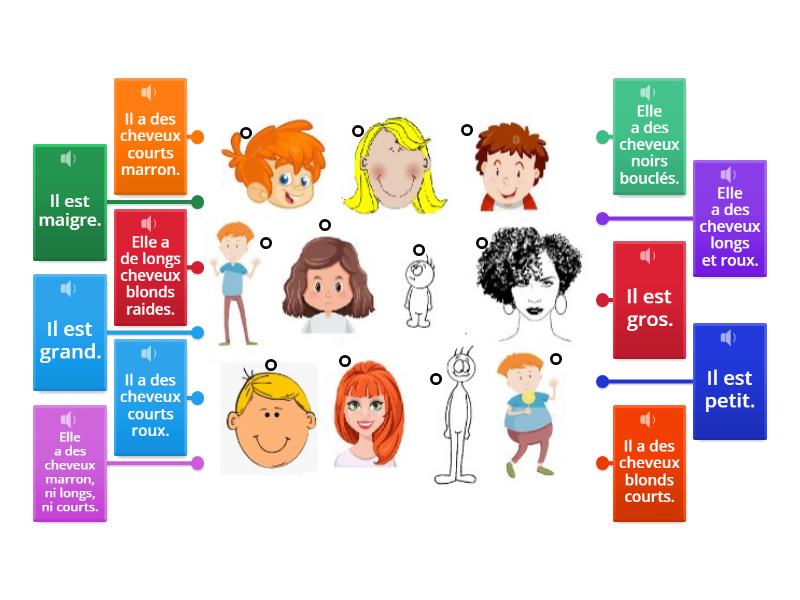 Comprendre une description d'un visage - Labelled diagram