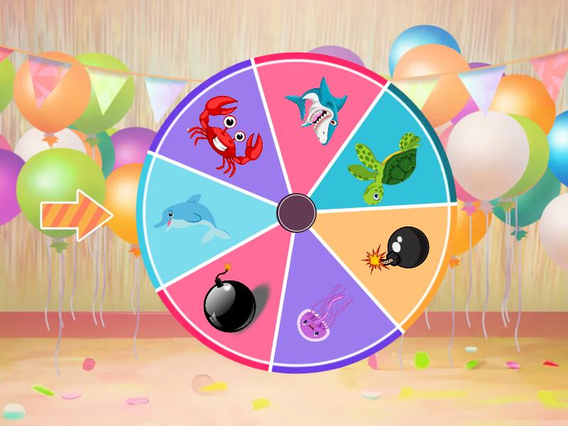 Sea Animals - Spin the wheel