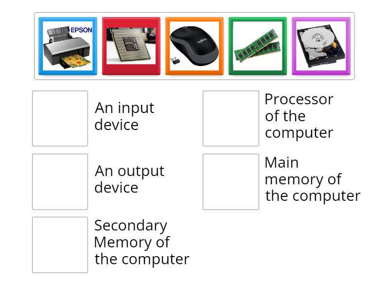Parts of computers - Match up