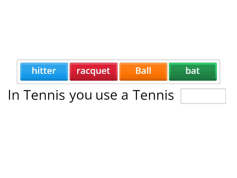 Tennis word wall - Complete the sentence