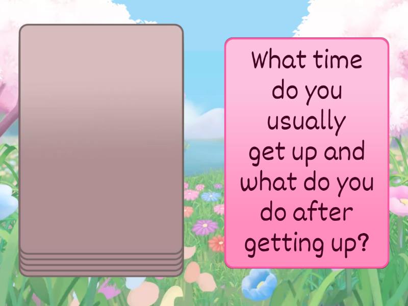 Questions ‘My daily routines and free time’ - Speaking cards