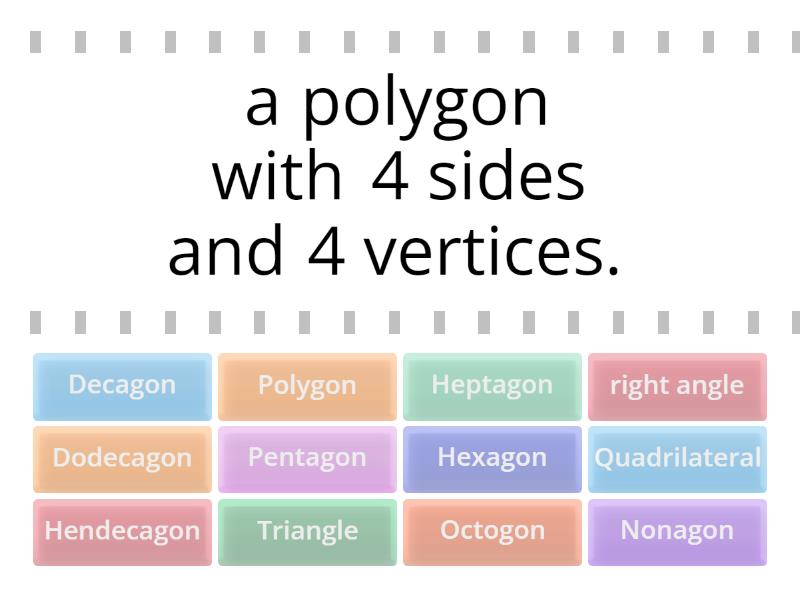 Polygon Vocabulary Words - Find the match