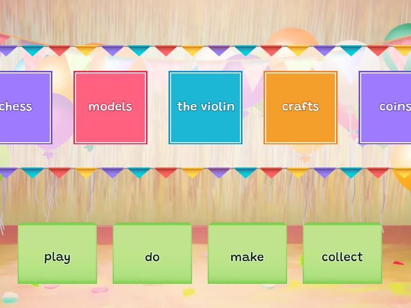 3A U1 Vocabulary (Match with the correct verb) - Speed sorting