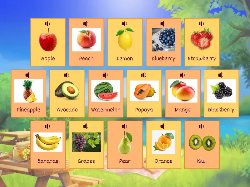 fruits expl - Flip tiles