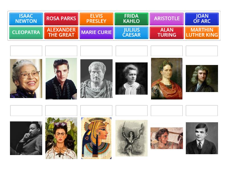 HISTORICAL FIGURES - Match up