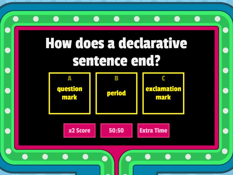 Grade 3: Declarative Sentence - Concurso de preguntas