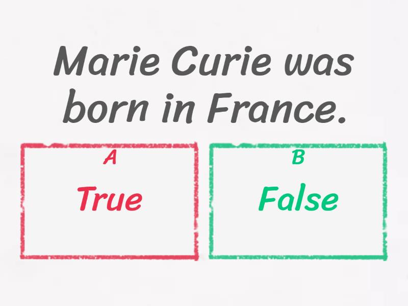 Marie Curie - Quiz