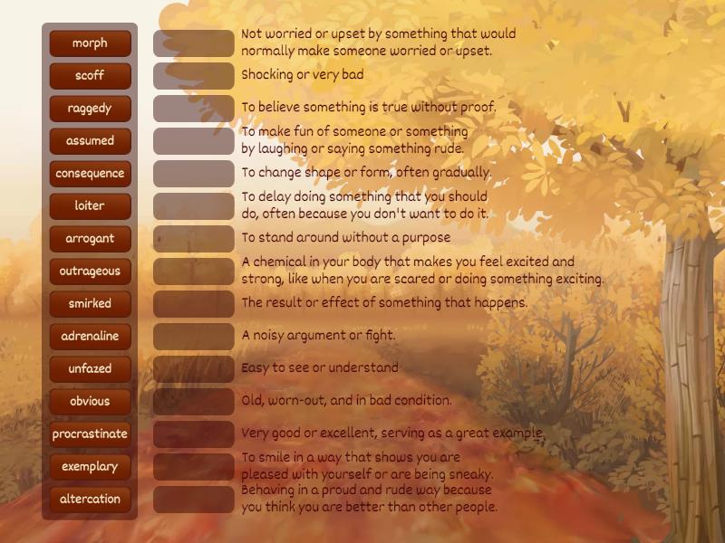 Part 1: Ghost All Chapters Vocabulary Practice - Match up