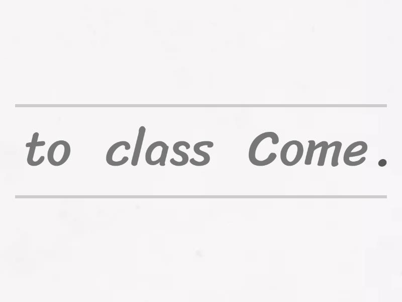 ESOL Class Rules - Unjumble