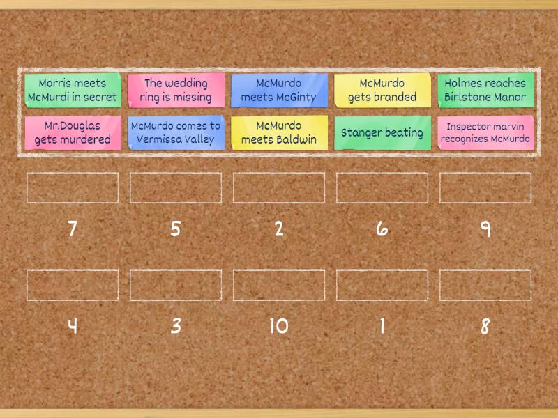 Sequencing the storyline - Match up