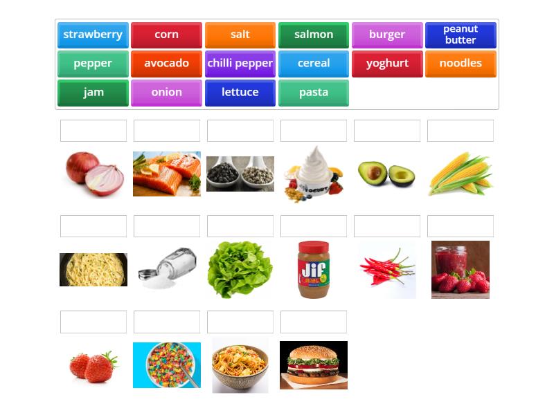 Vocabulary 7.1 Evolve 2b Comfort food - Match up