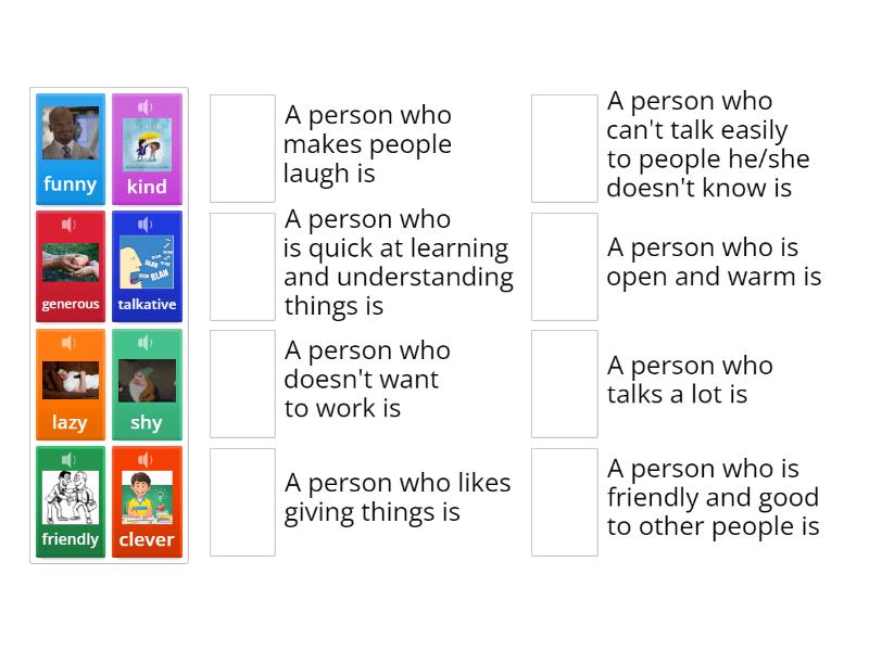 EF Pre-intermediate 1B Personality - Match up