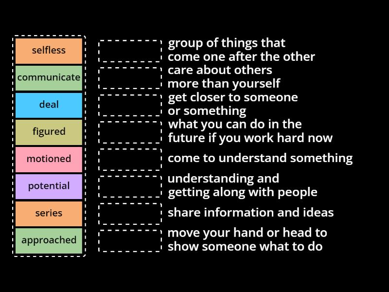 Helen Keller Vocabulary Game - Match up