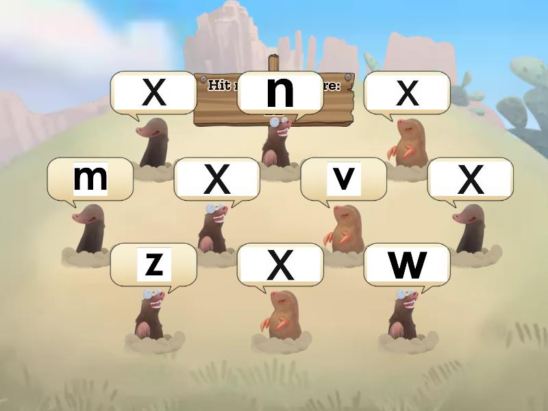 Letter X - Whack-a-mole