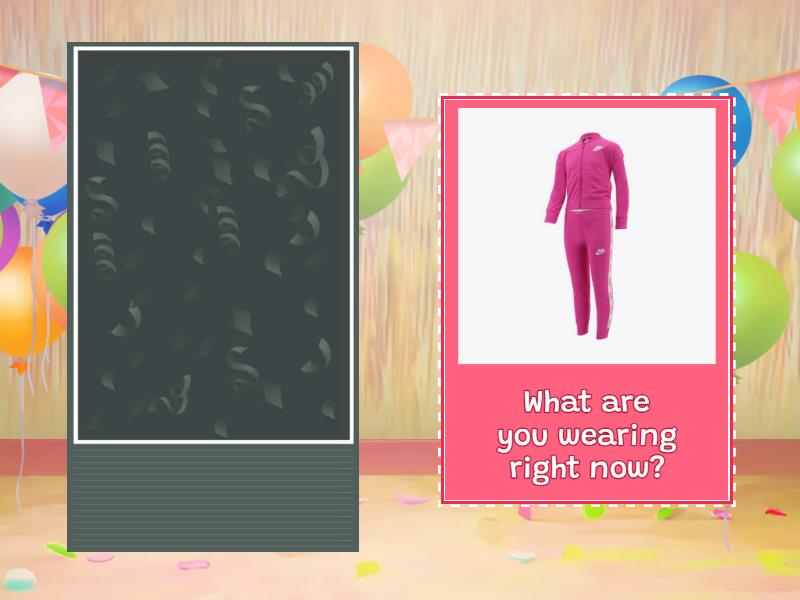 Clothes. - Speaking cards