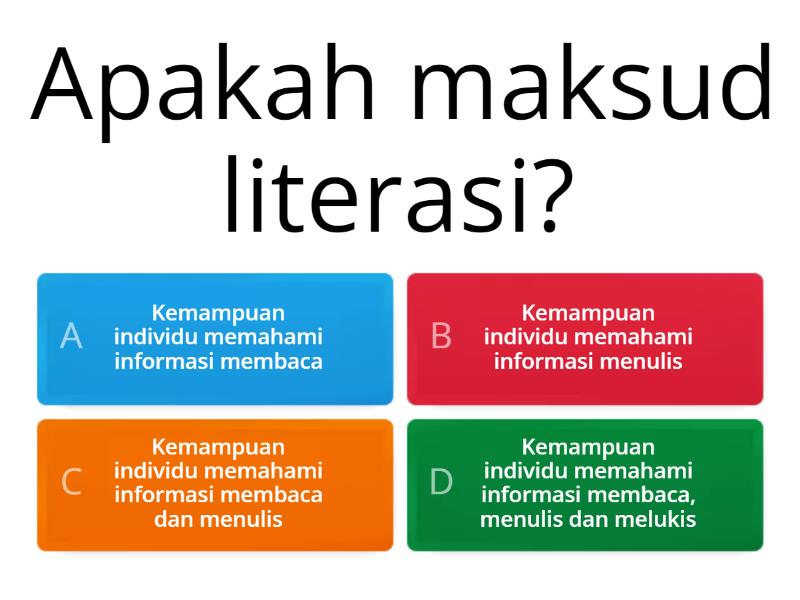 FAKTOR HALANGAN LITERASI - Quiz