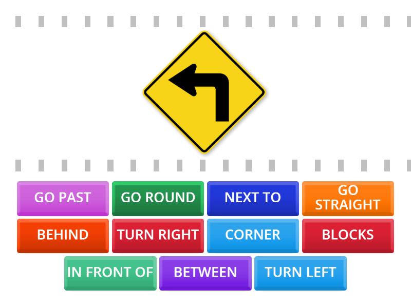 Giving directions - Vocabulary - Find the match