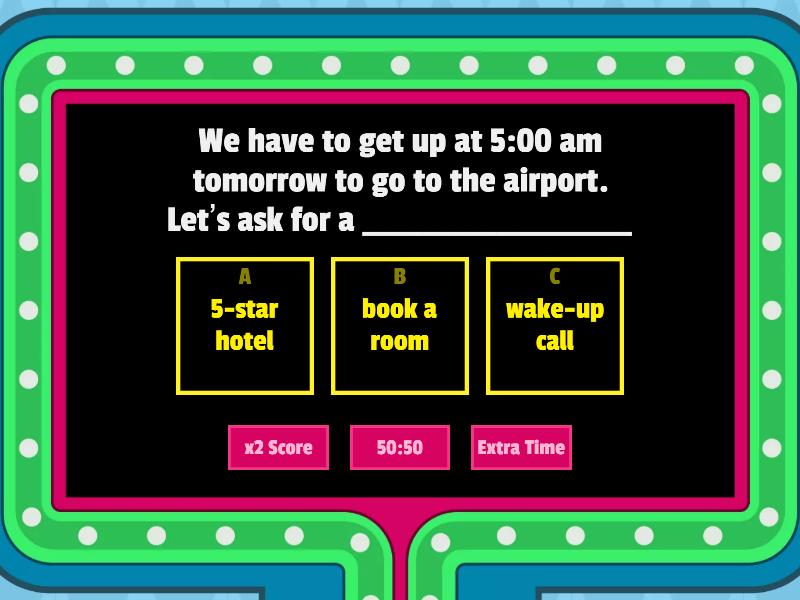 Hotels important questions - Gameshow quiz