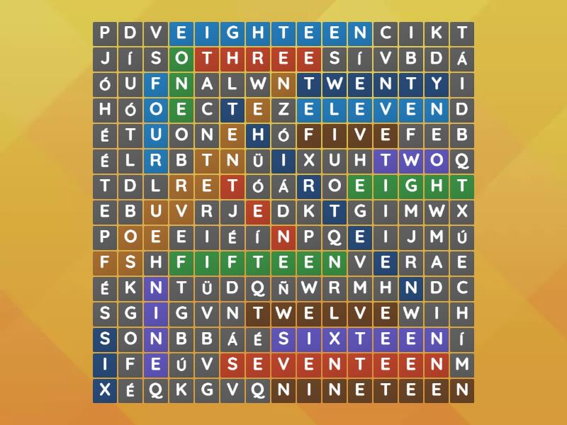 Numbers! - Wordsearch