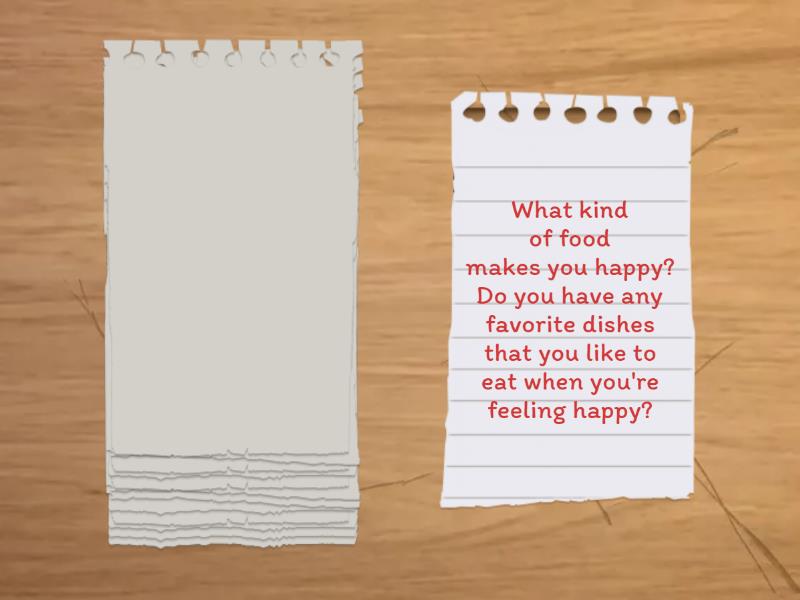 What Makes You Happy Unit 2 - Speaking cards