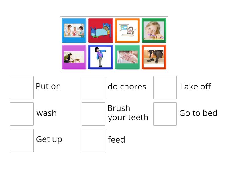 Routine verbs - Une las parejas
